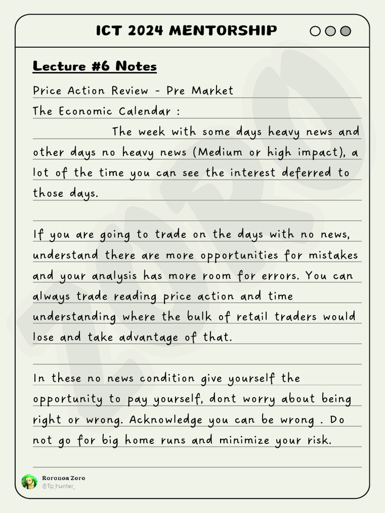 ICT 2024 Mentorship - Lecture 6 Notes | PDF