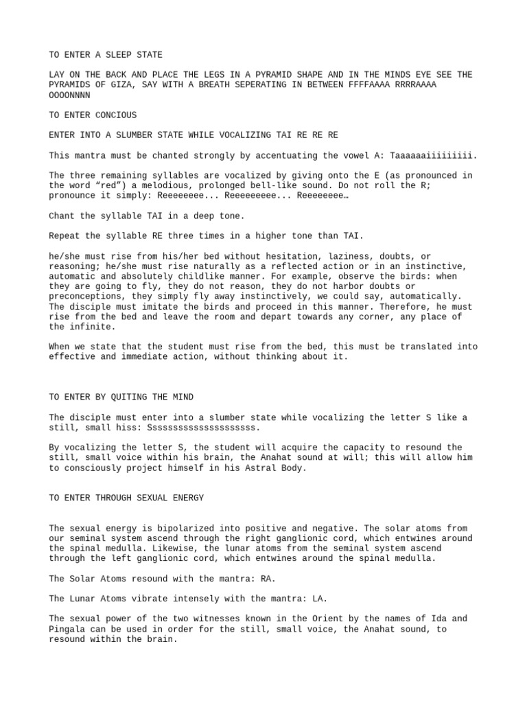 Astral Projection Spell | PDF | Chakra