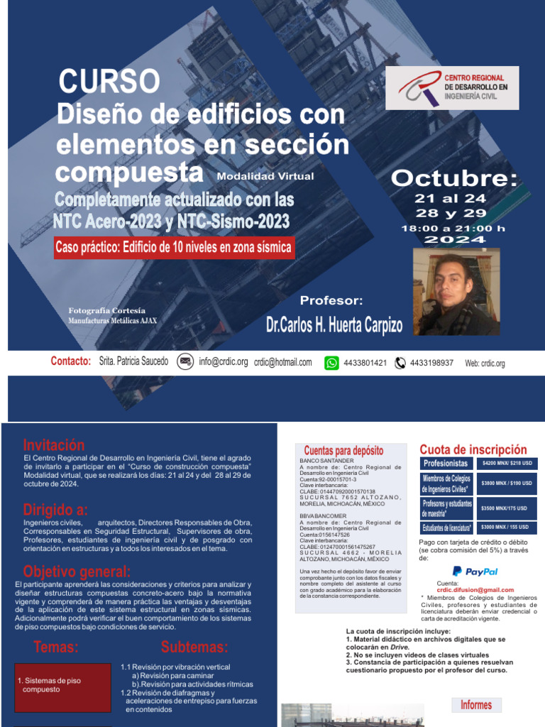 Curso-Dise - O-Elementos-Seccion-Compuesta - CRDIC-2024 | PDF | Ingeniería