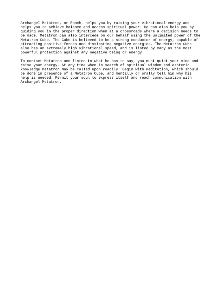 Metatron Cube Uses | PDF