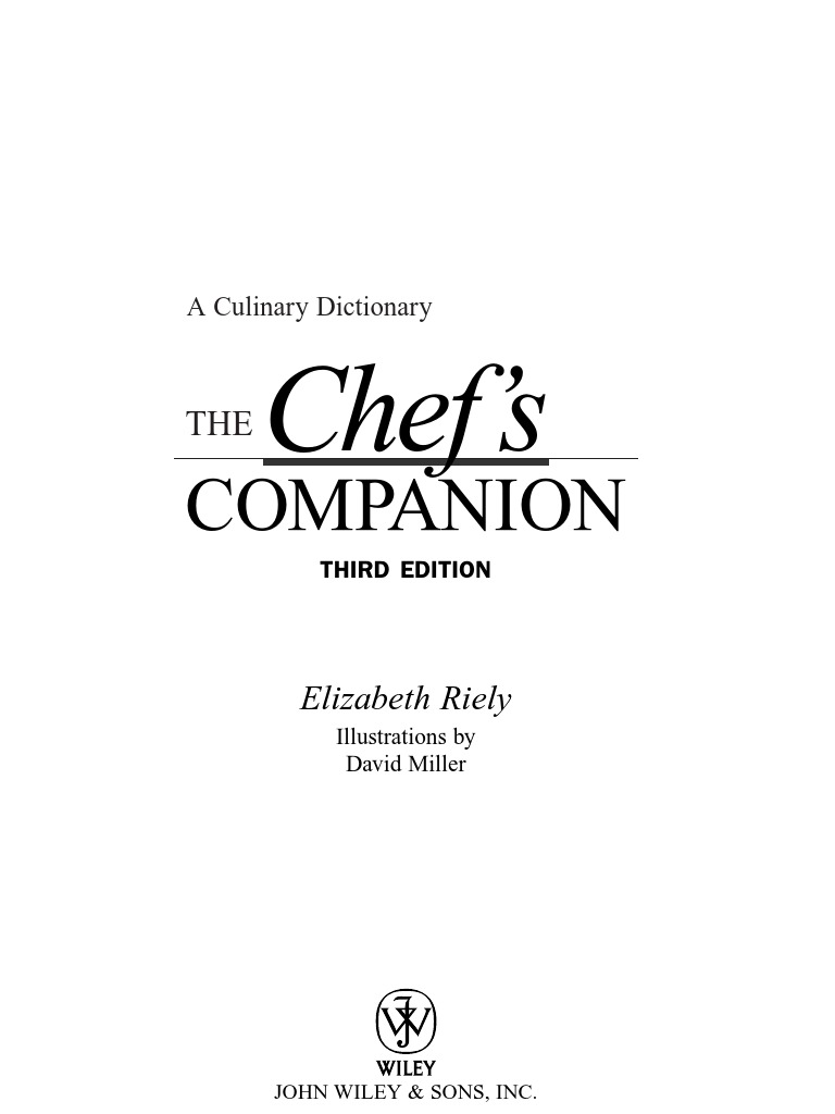 The Chef's Companion | PDF | Food And Drink Preparation | Food And Drink
