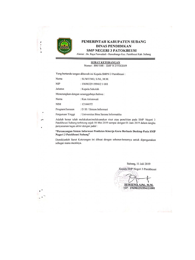 Lampiran Surat Riset | PDF