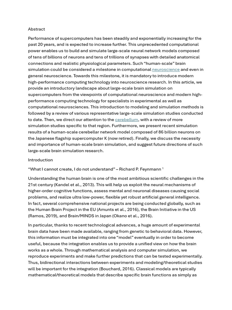 Human brain case study | PDF | Neuroscience | Computational Neuroscience