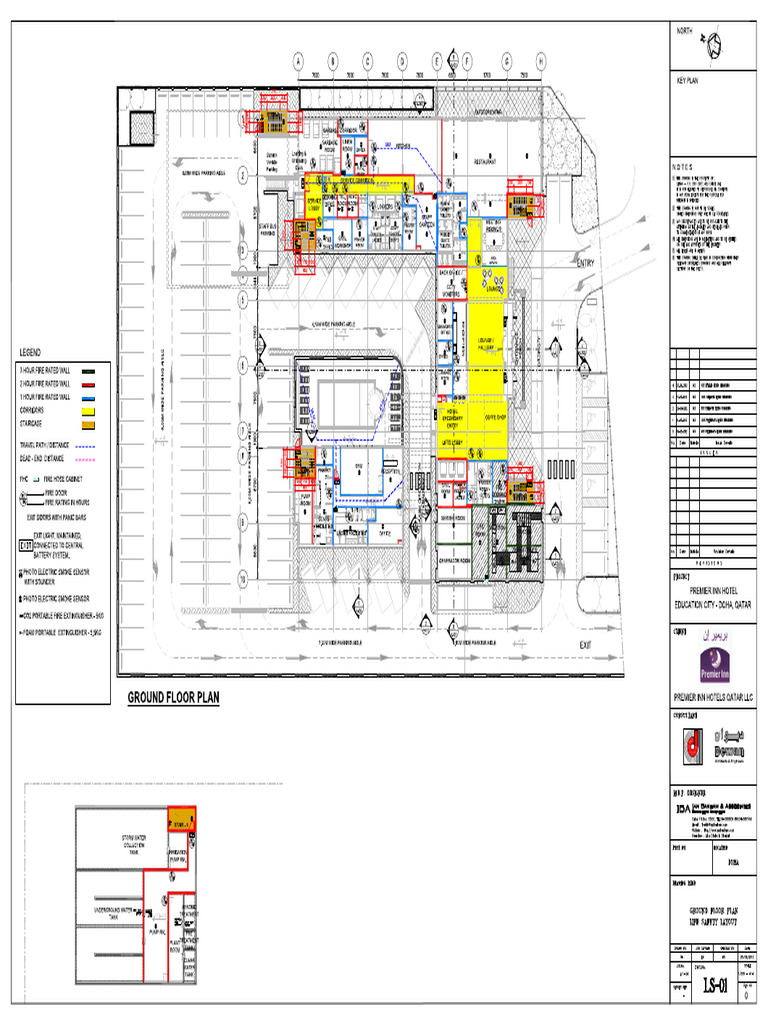 LS-01 LIFE SAFETY LAYOUT-GROUND FLOOR PLAN | PDF