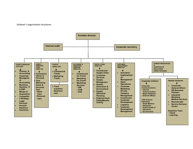 Unilever Organizational Structure Overview | PDF | Business