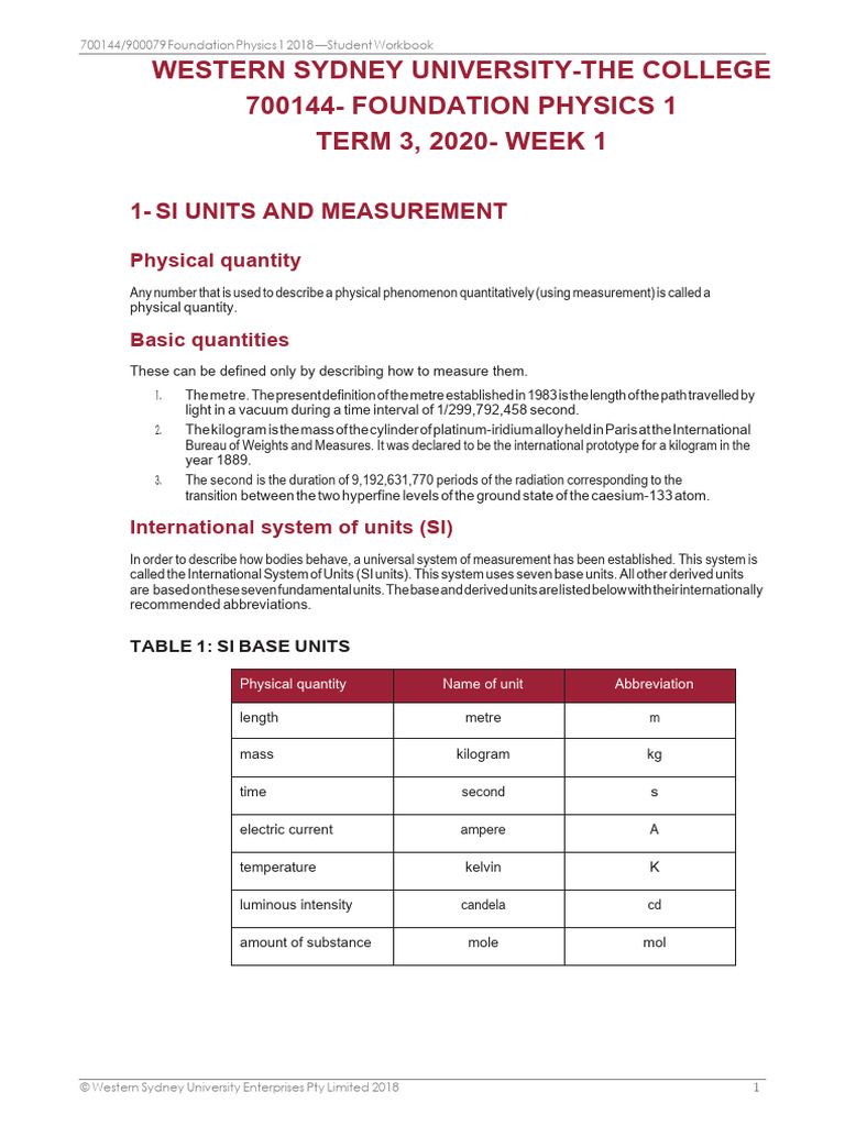 0-Units, Vectors Significant Digits-Theory Questions | PDF ...