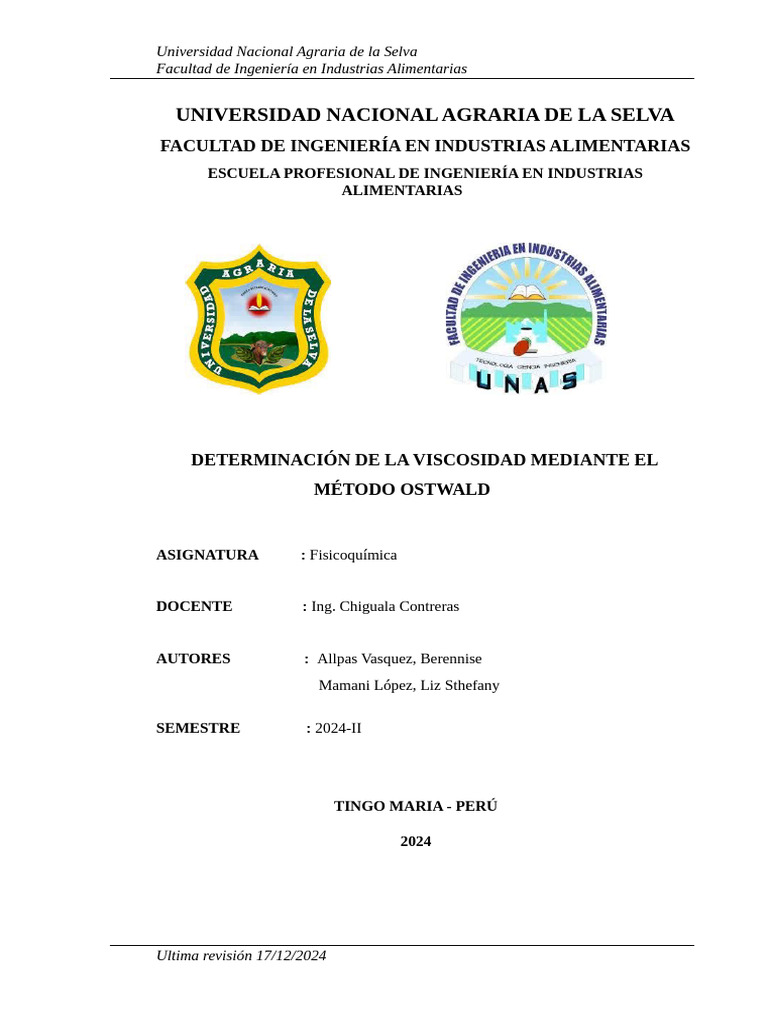 Metodo Otswald | PDF | Viscosidad | Líquidos
