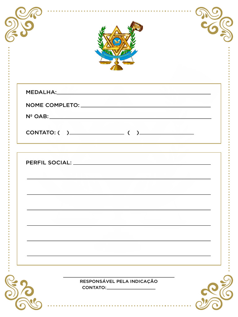 Modelo de Ficha AIEB BRASIL CEARÁ | PDF