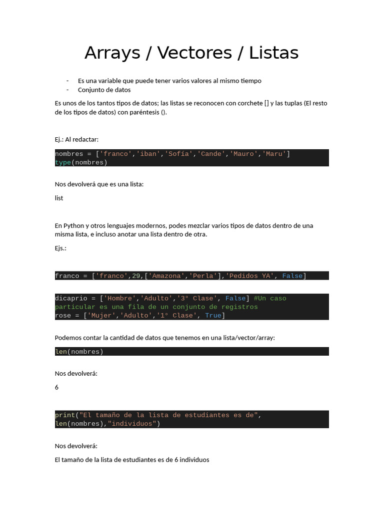 Apuntes 2° Clase Ciencia De Datos En Python Pdf Python Lenguaje De Programación 0251
