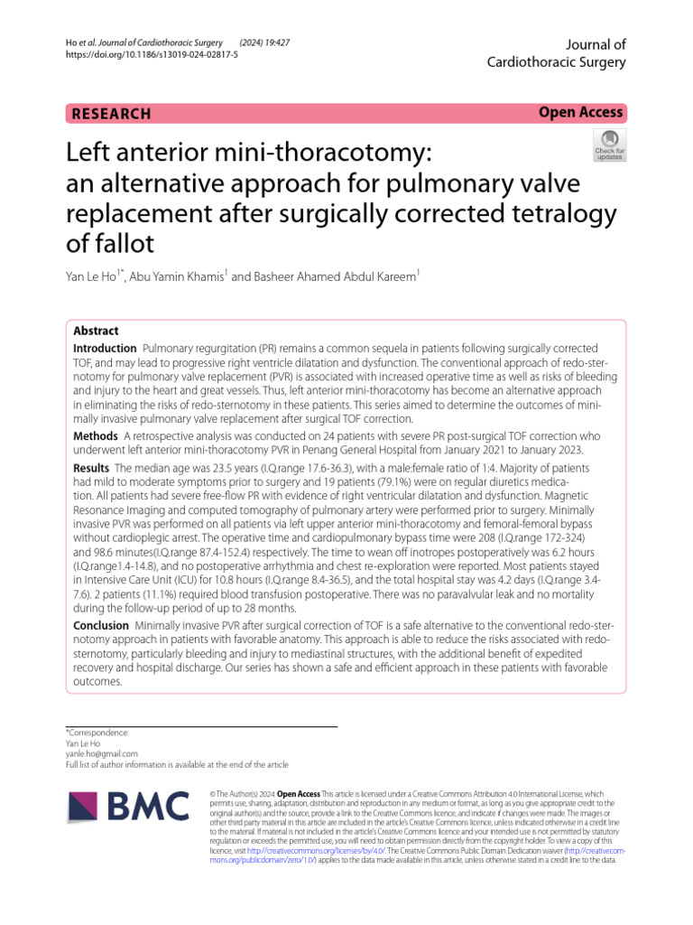 Left_anterior_mini-thoracotomy | PDF | Cardiovascular System | Heart