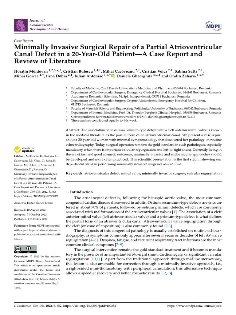 Minimally_Invasive_Surgical_Re | PDF | Heart Valve | Medical Specialties