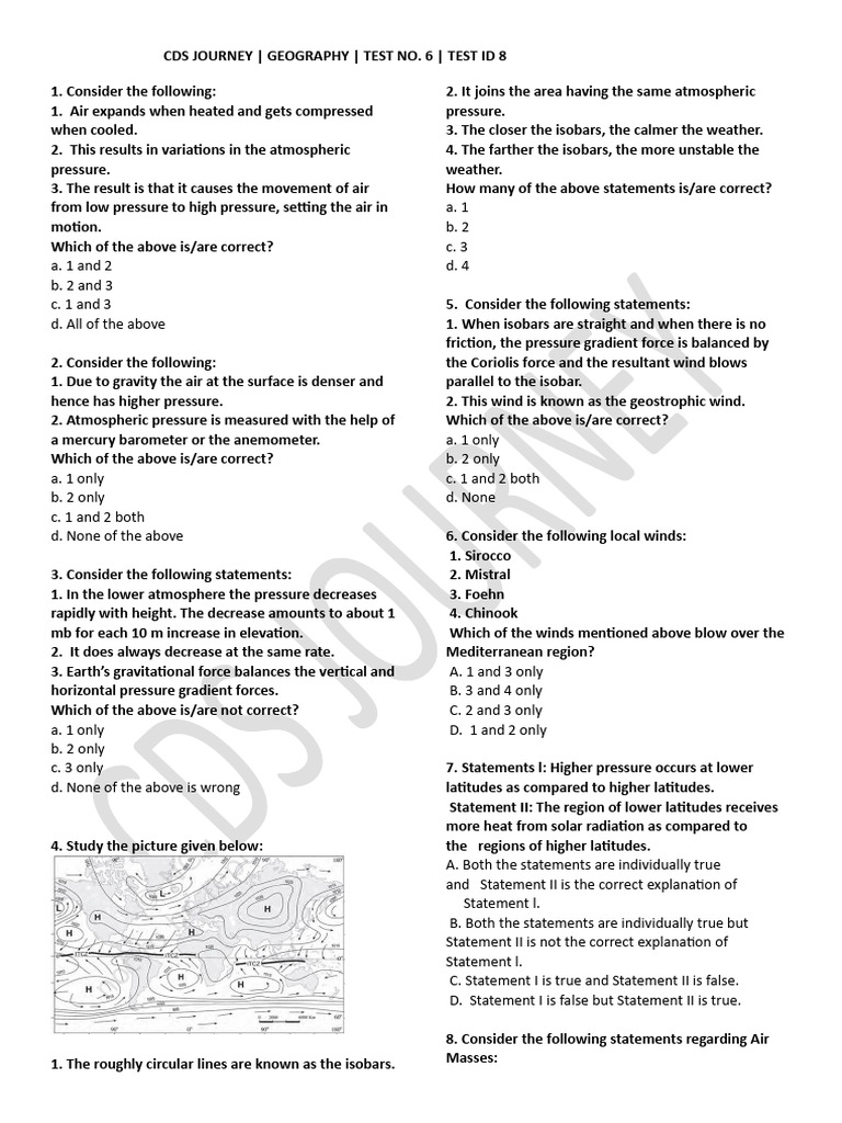 12th Dec Test - Atmospheric Circulation and Breezes | PDF | Wound ...