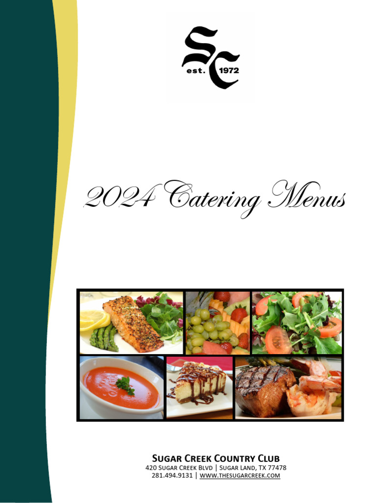 2024 Sugar Creek Catering Menus | PDF | Salad | Pancake