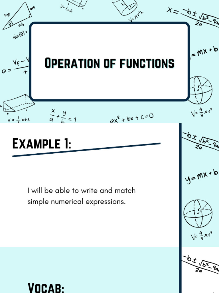 Interpreting Numerical Expressions Math Presentation in Light Blue Math ...
