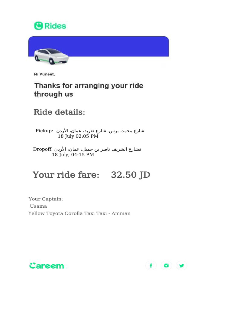 Careem Taxi Jordan 10 | PDF