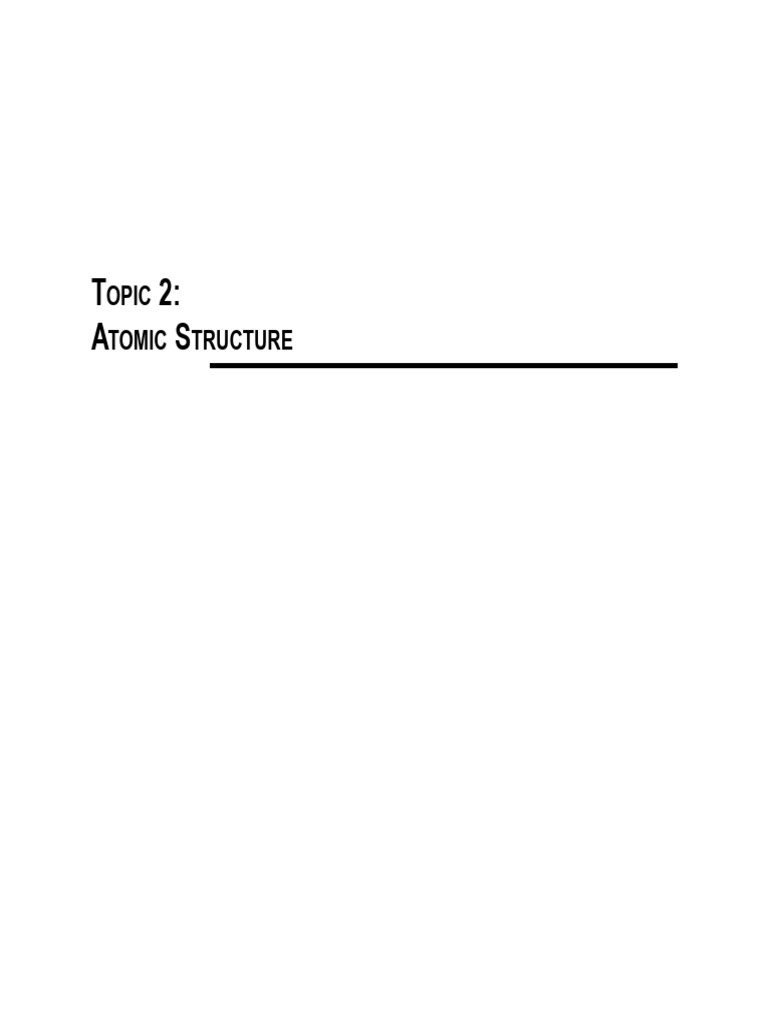 Topic_2_ATomic_STrucTure | PDF | Emission Spectrum | Spectroscopy