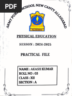 Practical File Physical Education Class 12th Session 2024-25 | PDF