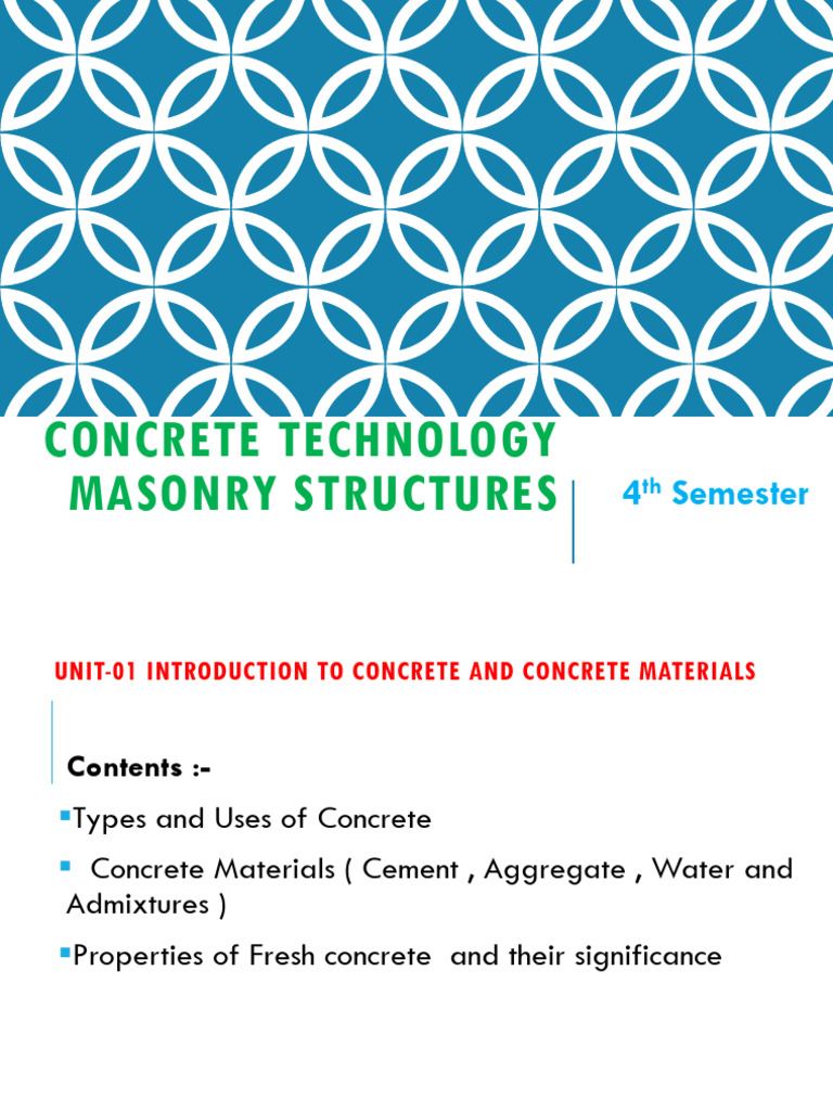 Concrete Technology Masonry Structures | PDF | Concrete | Construction ... Concrete Technology Masonry Structures | PDF | Concrete | Construction ...