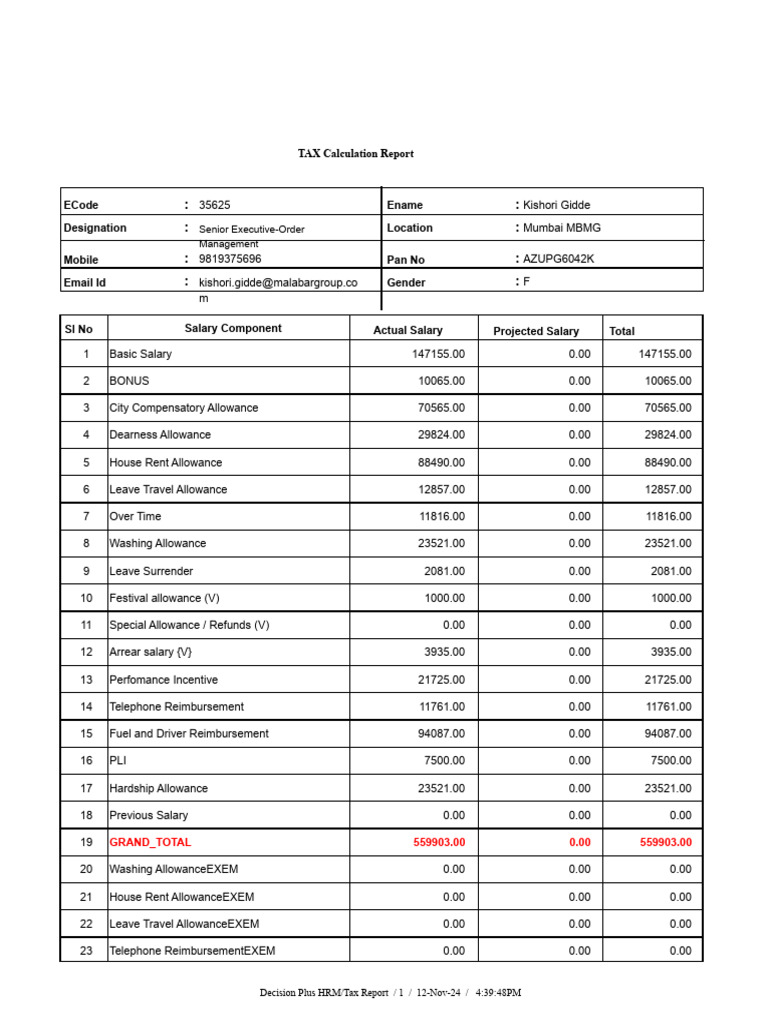 TDS Detaild Report (15) | PDF | Financial Services | Personal Finance