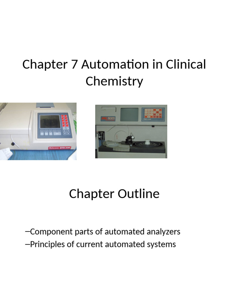 Chapter 7 Automation in Clinical Chemistry | PDF | Spectrophotometry ... Chapter 7 Automation in Clinical Chemistry | PDF | Spectrophotometry ...