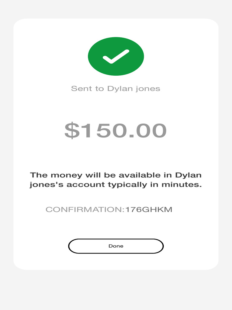 Zelle Payment Proof Screenshot Generator - Top Info | PDF