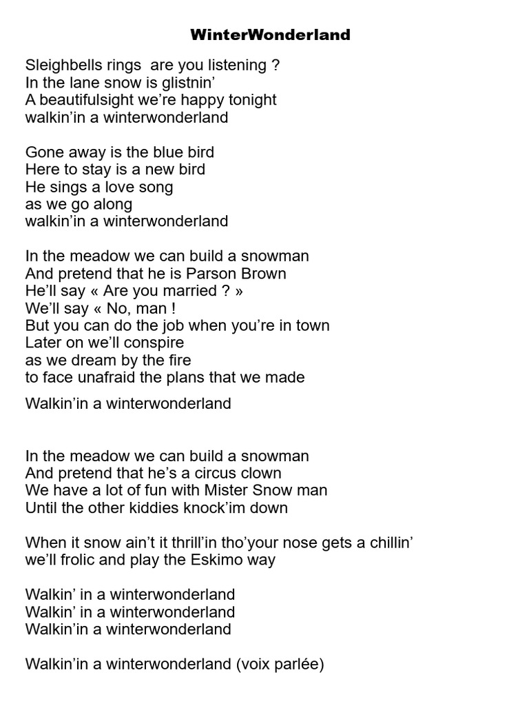 Winter Wonderland | PDF