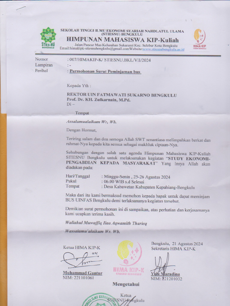 Himpunan Mahasiswa KIP Kuliah STIESNU | PDF