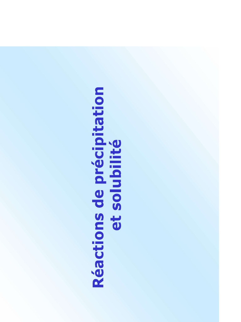 dissolution précipitation | PDF
