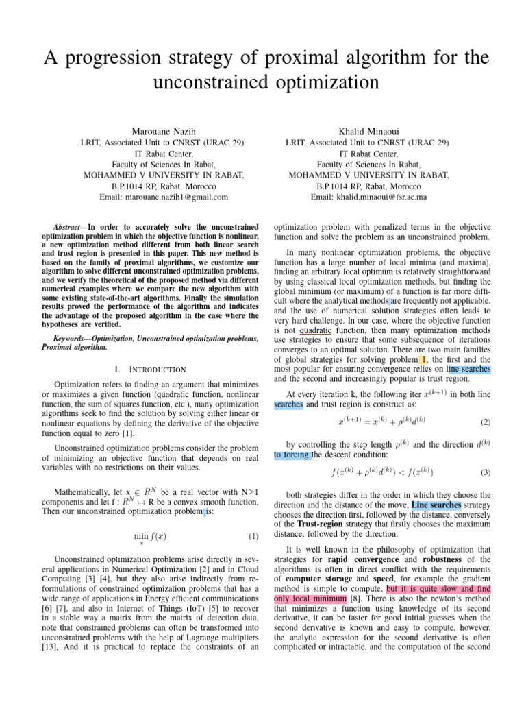 Main Pdf Mathematical Optimization Numerical Analysis 