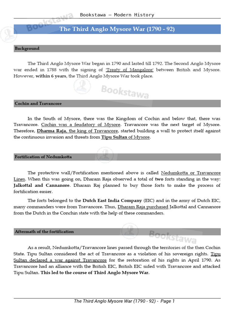 Third Anglo Mysore War Merged | PDF | 2nd Millennium Conflicts | Foreign Relations Of Great Britain