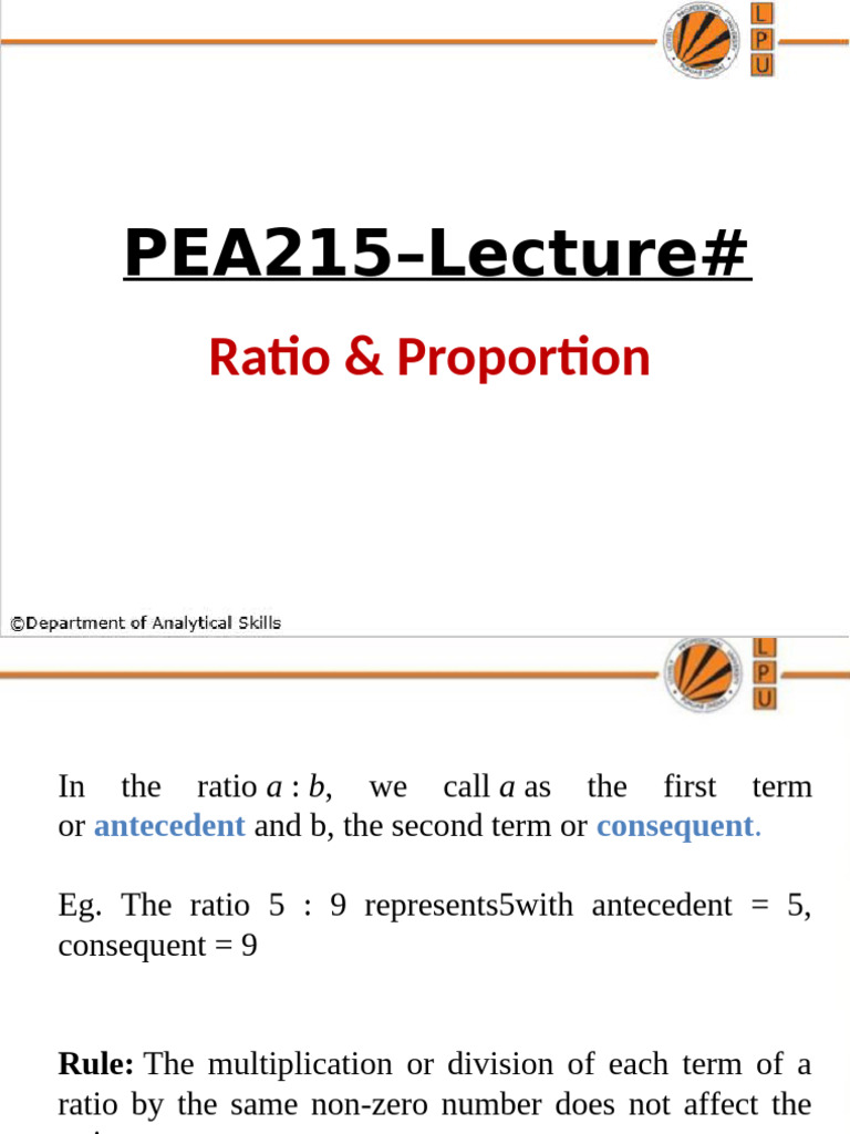 UNIT V Ratio Proportion | PDF | Ratio | Elementary Mathematics