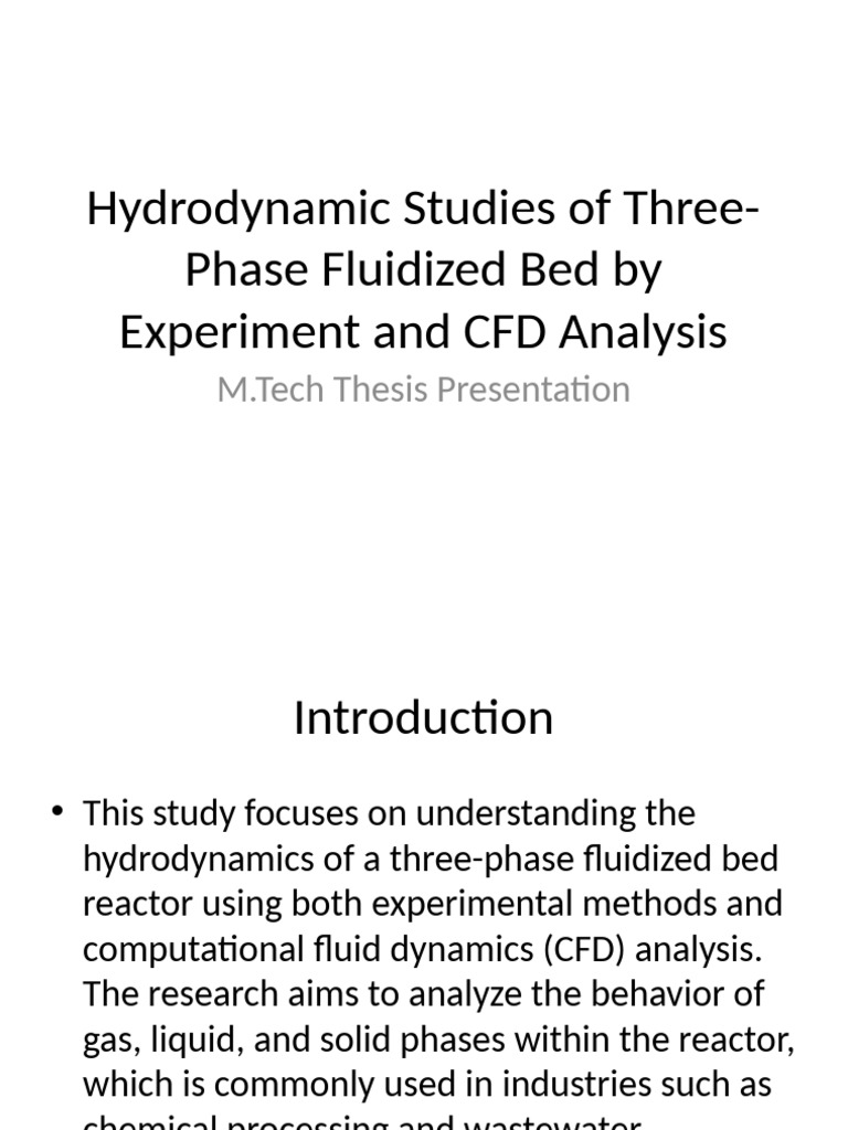 Hydrodynamic Studies Presentation | PDF | Computational Fluid Dynamics | Fluid Dynamics