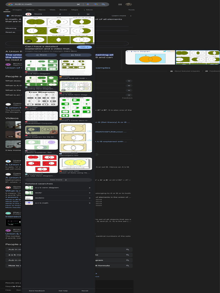 AUB in Math - Google Search | PDF | Mathematics | Numbers