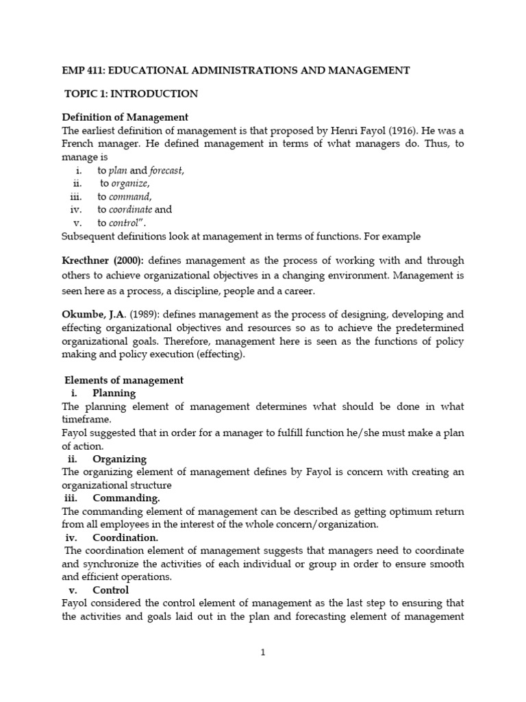 Educational Administration & Management Guide | PDF | Knowledge | Teachers