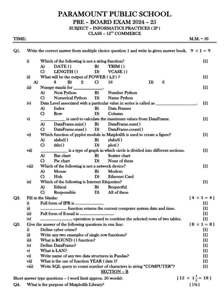IP - preboard PPS | PDF | Computing | Computer Science