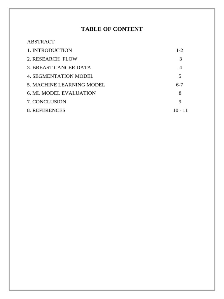 Project Table Content | PDF Project Table Content | PDF