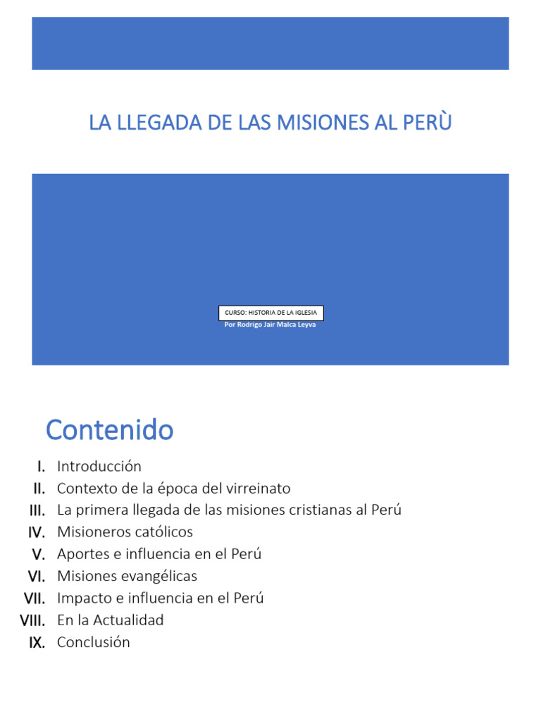 La Llegada de Las Misiones Al Perù | PDF | Francisco Pizarro | Perú
