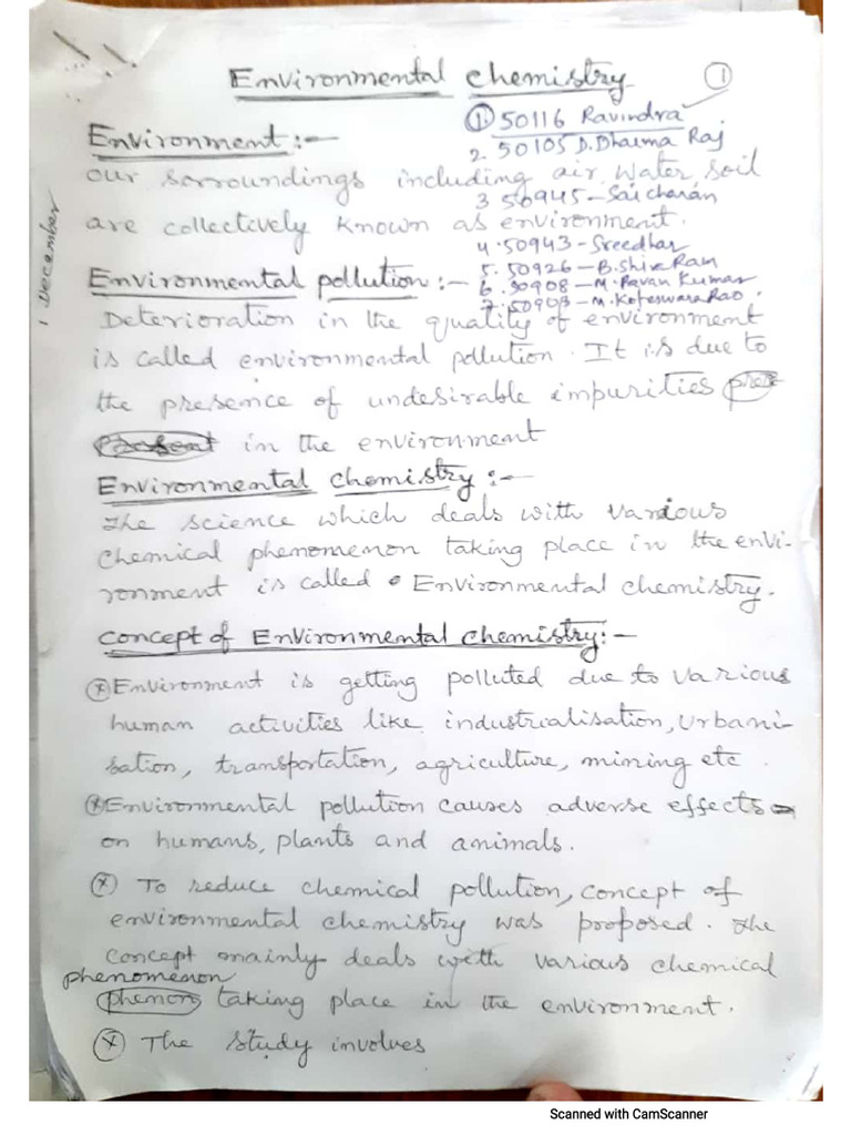 Environmental Chemistry | PDF