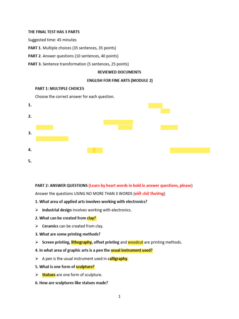 TAI LIEU ON MODULE 2 | PDF | The Arts | Design