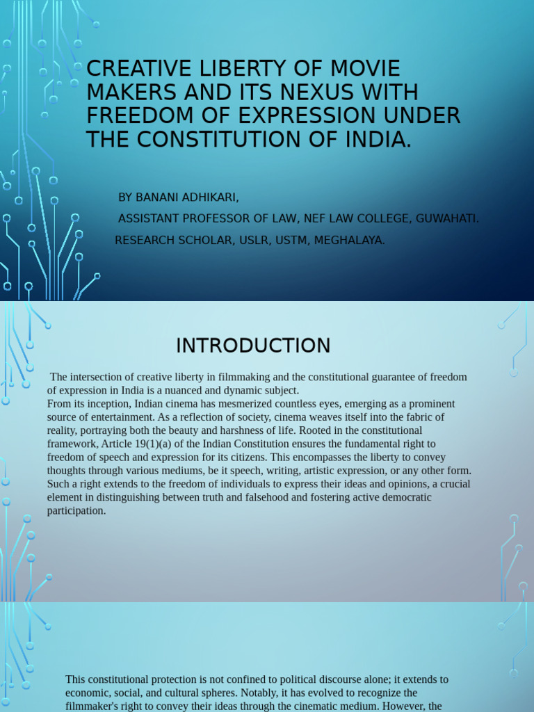 Creative Liberty in Indian Cinema | PDF | Freedom Of Speech | Censorship