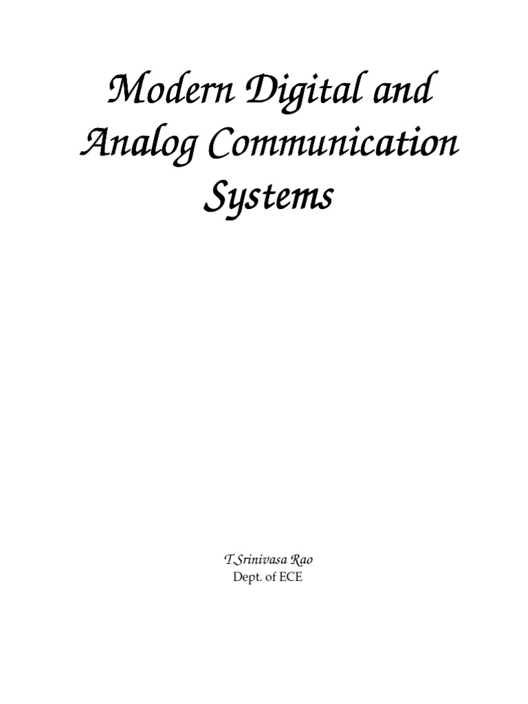 Modern Digital and Analog Communication | PDF