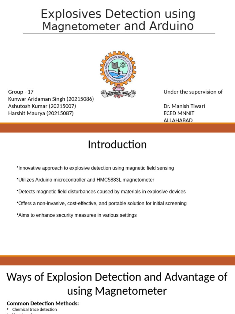 Explosives Detection using Magnetometer and Arudino | PDF | Electrical ...