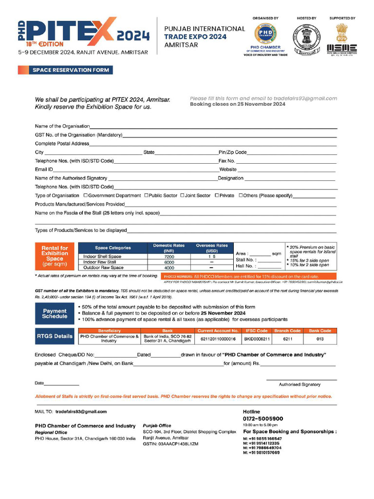 Space Reservation Forms | PDF