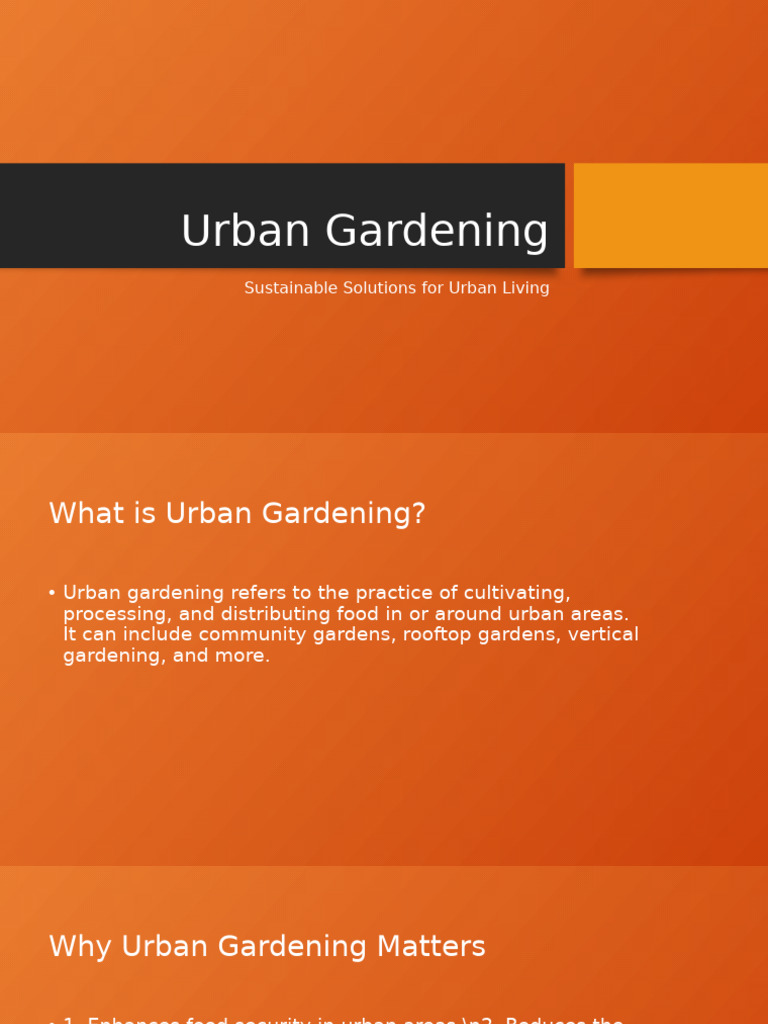 Urban Gardening | PDF
