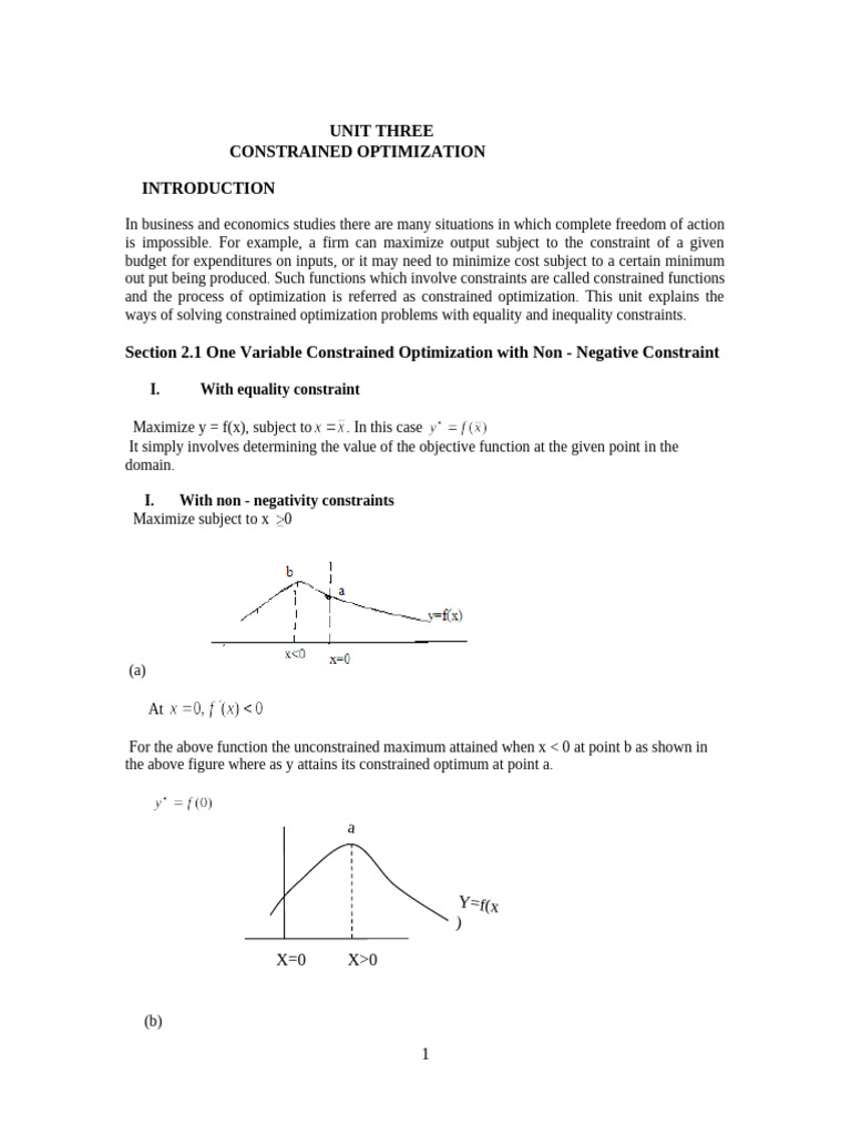 Constrained Optimization Techniques | PDF | Mathematical Optimization ...