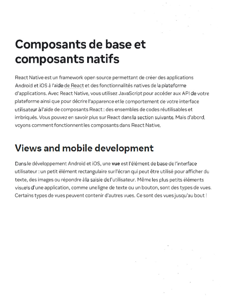Cours 1 React Native | PDF