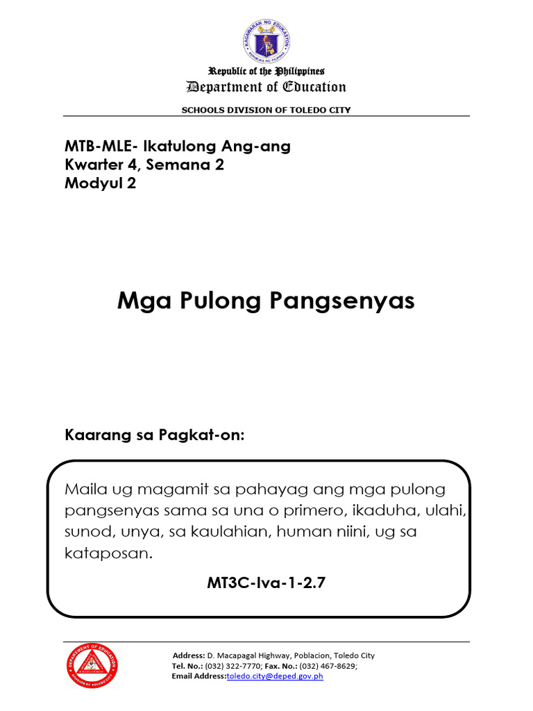 mtb3 q4 Mod2 Mga Pulong Pangsenyas v2 | PDF
