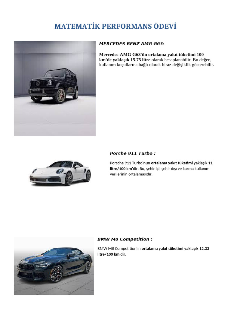 Matemati̇k Performans Ödevi̇ 2 | PDF