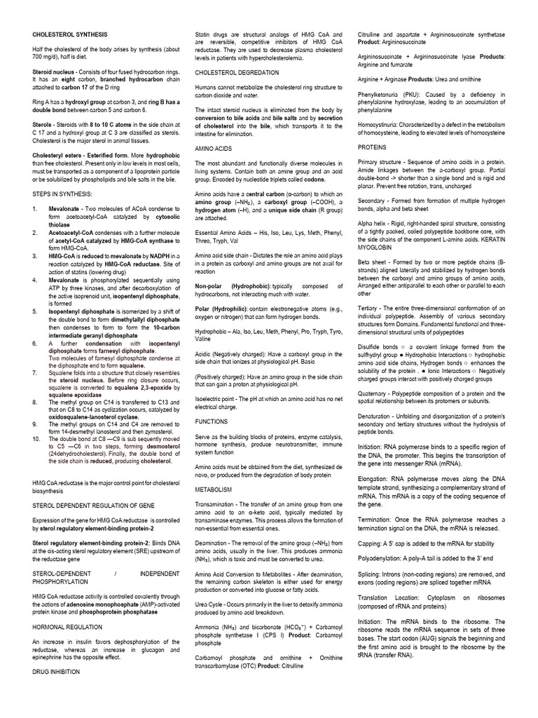Biochem Lec and Lab Endterm | PDF | Rna | Messenger Rna