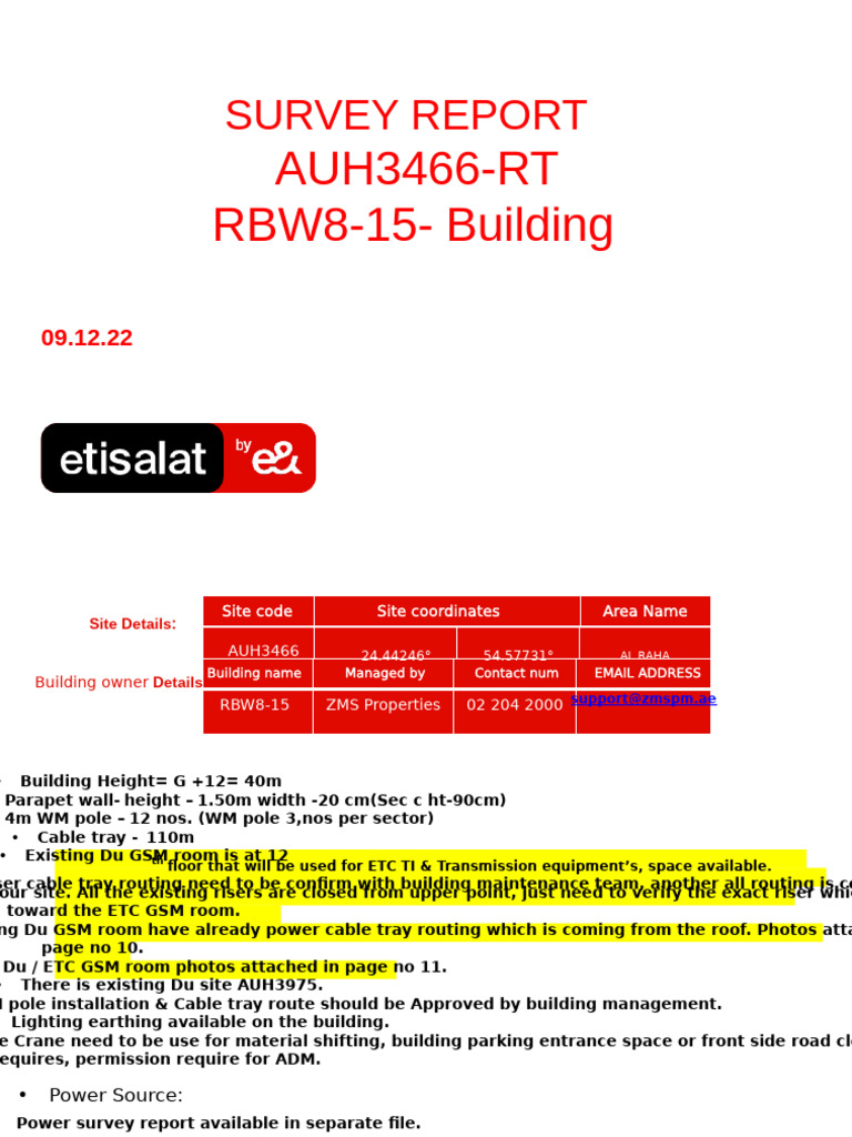 Auh3466 RT Survey Etc | PDF